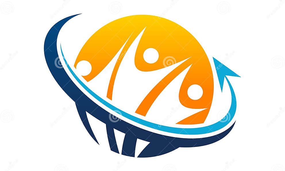 Success Teamwork Logo Design Template Stock Vector - Illustration of ...