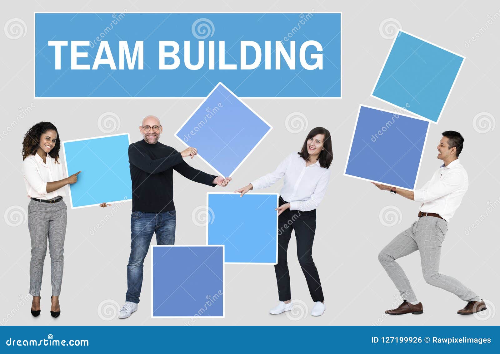 Success through Teamwork and Team Building Stock Photo - Image of empty ...