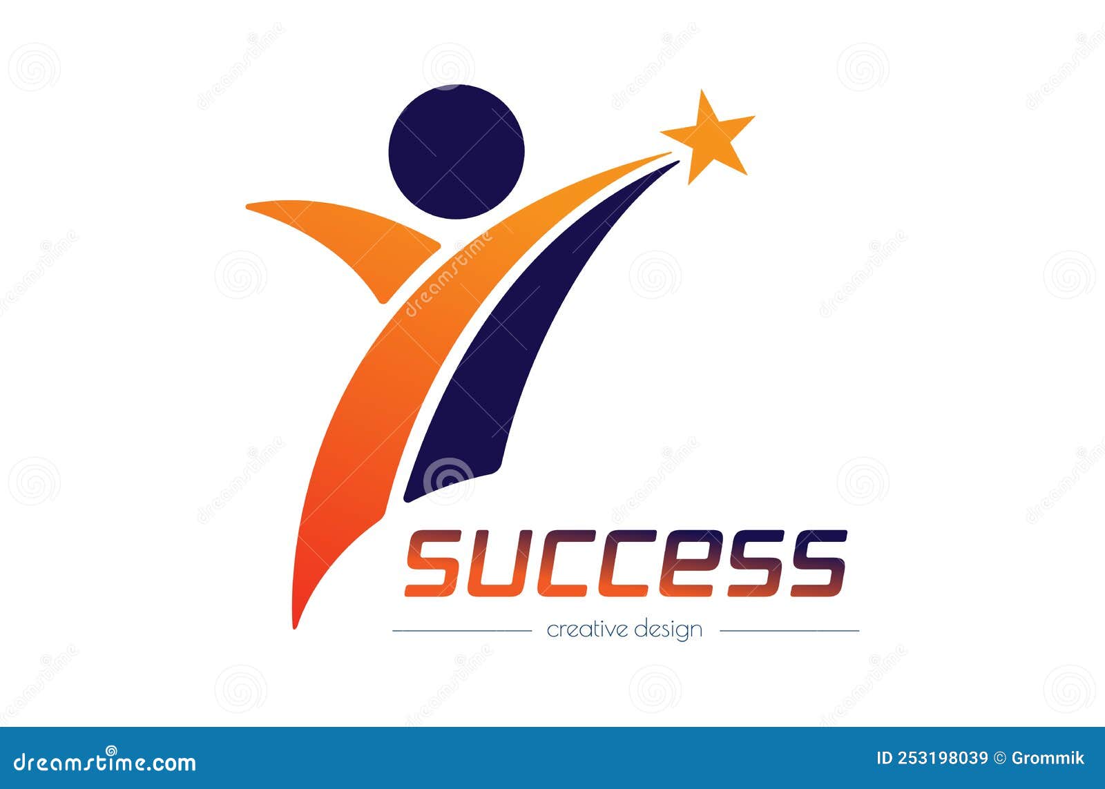 Success. Template of a Logo, Sticker, Brand or Label for a Creative ...
