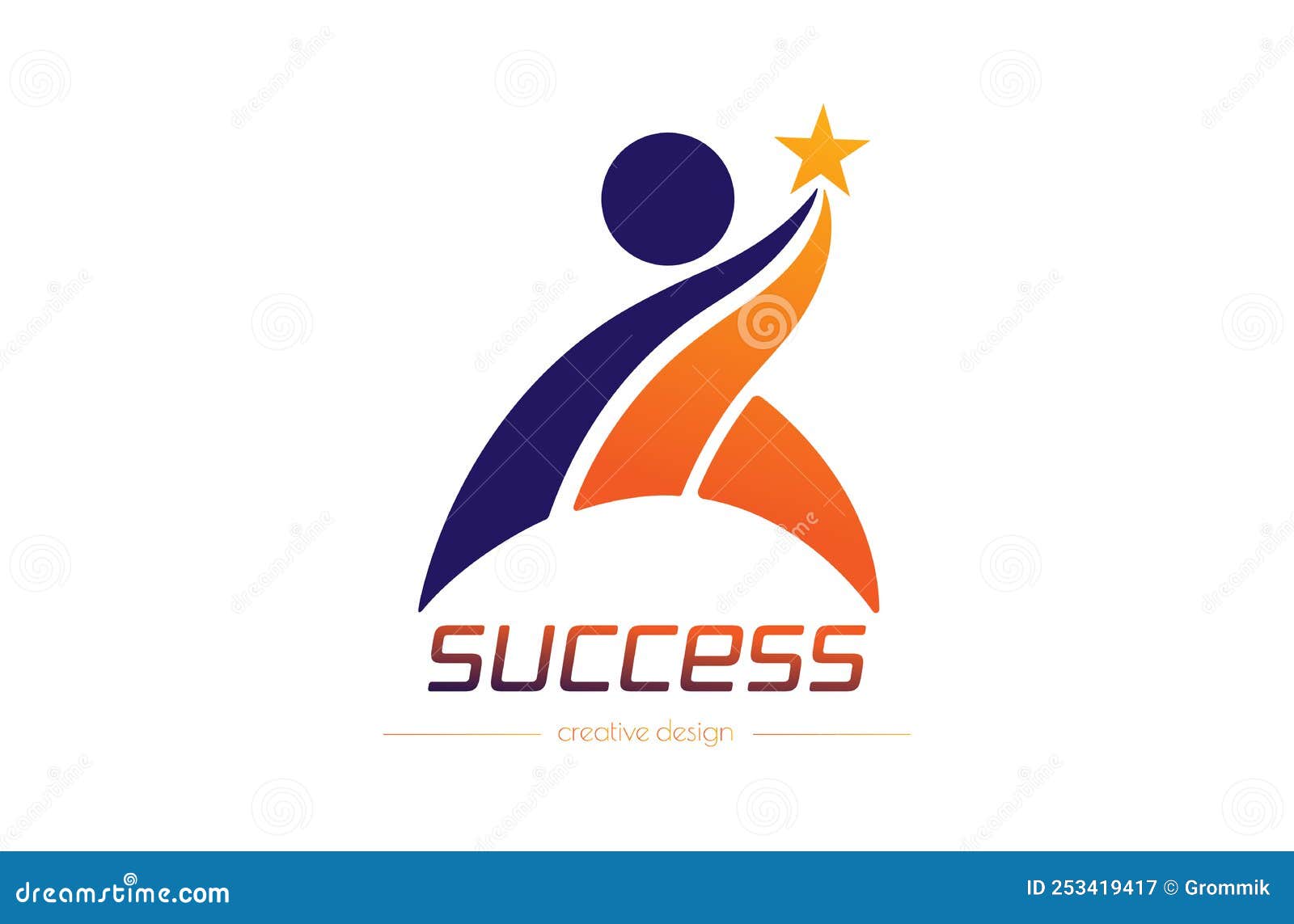 Success. Template of a Logo, Sticker, Brand or Label for a Creative ...