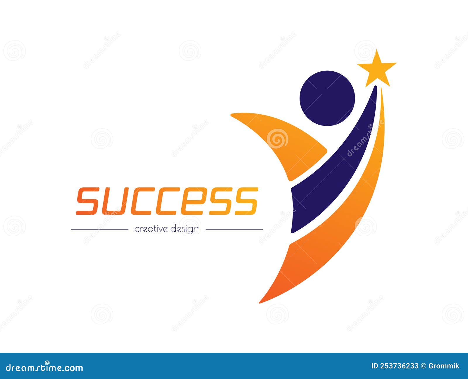 Success. Template of a Logo, Sticker, Brand or Label for a Creative ...