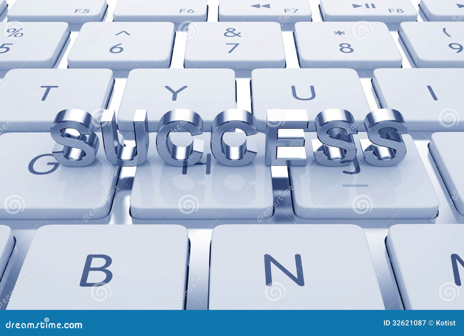 Success Text on Computed Keyboard Stock Illustration - Illustration of ...