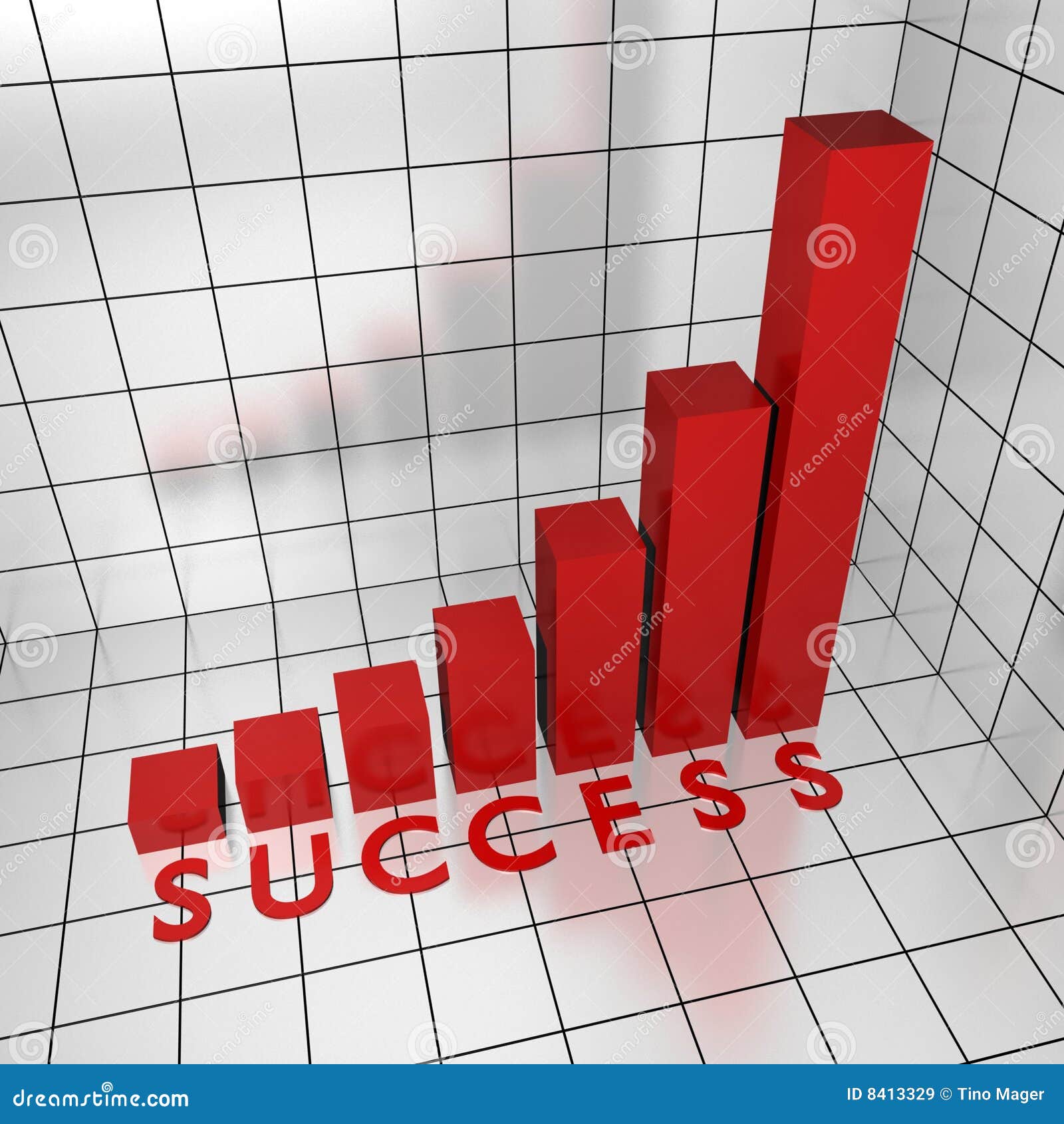 Success text diagram 3d stock illustration. Illustration of business ...