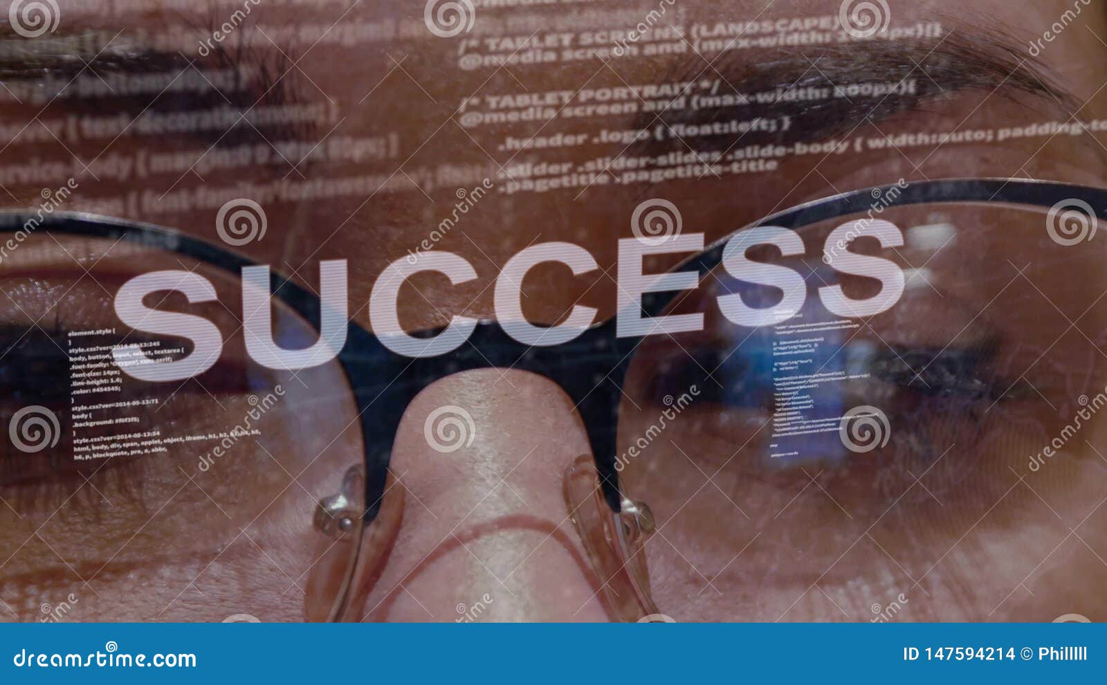 Success Text on Female Software Developer Stock Footage - Video of ...