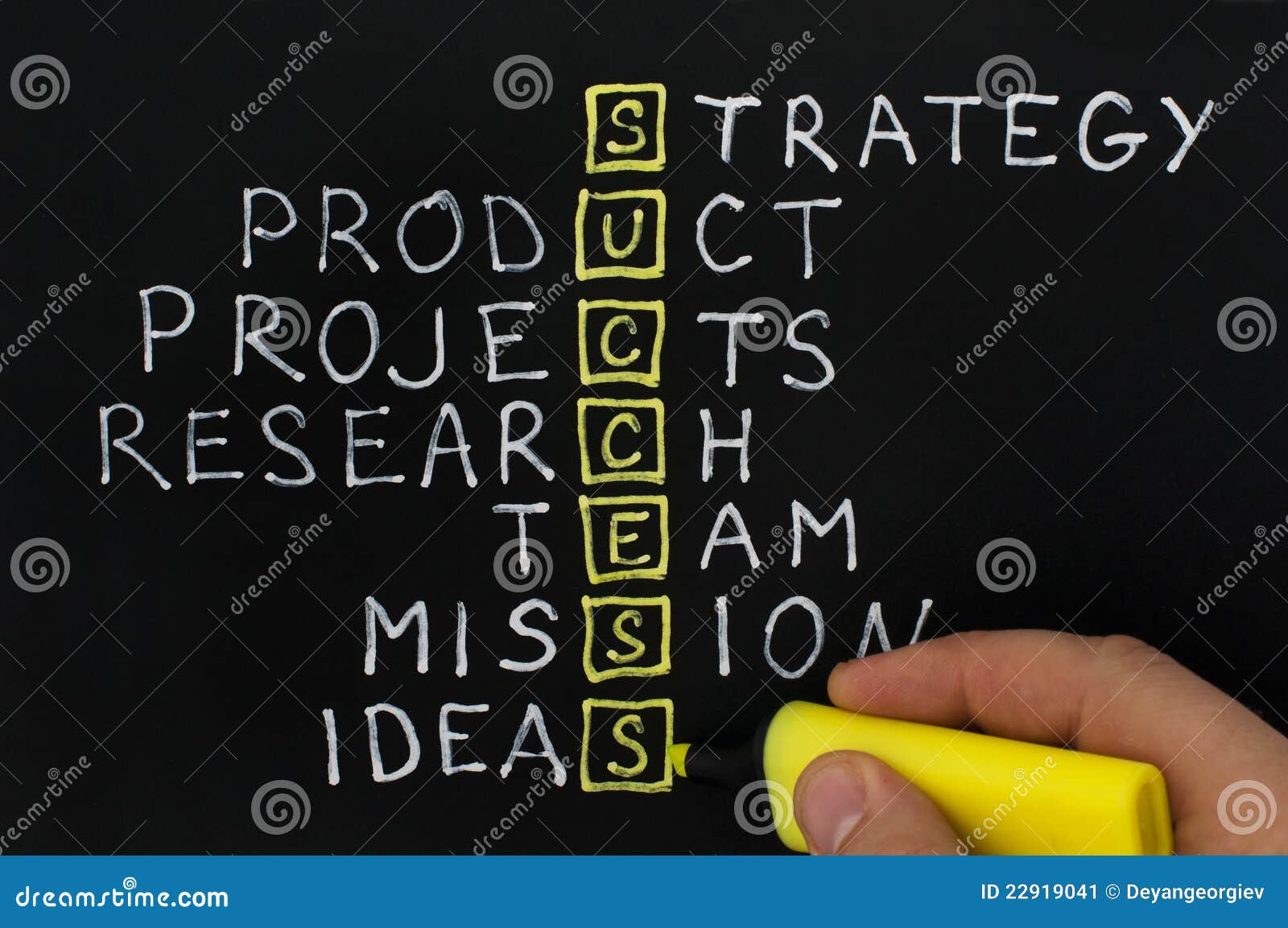 Success text over black stock image. Image of management - 22919041