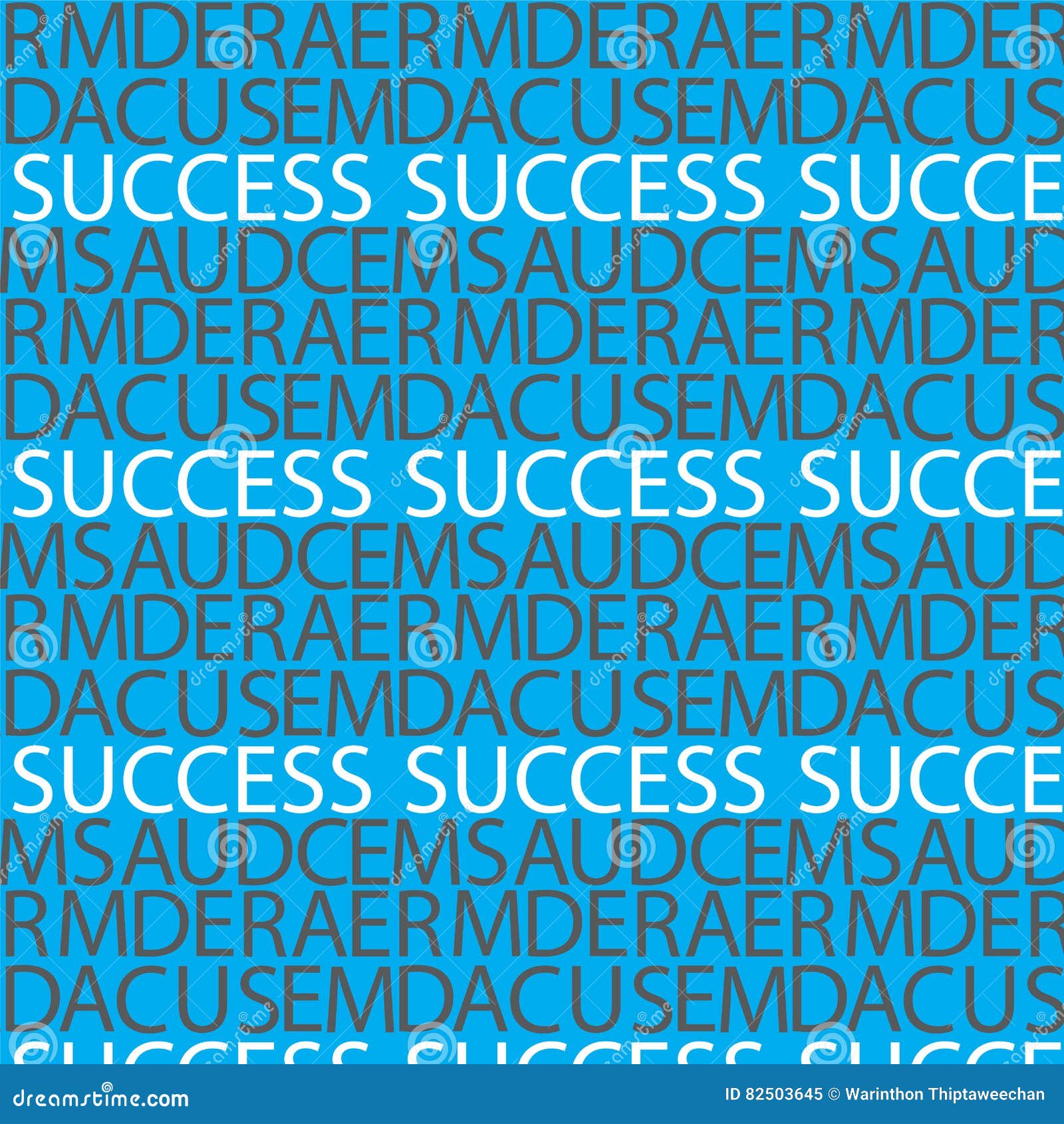 Success Text Pattern Background Stock Vector - Illustration of black ...