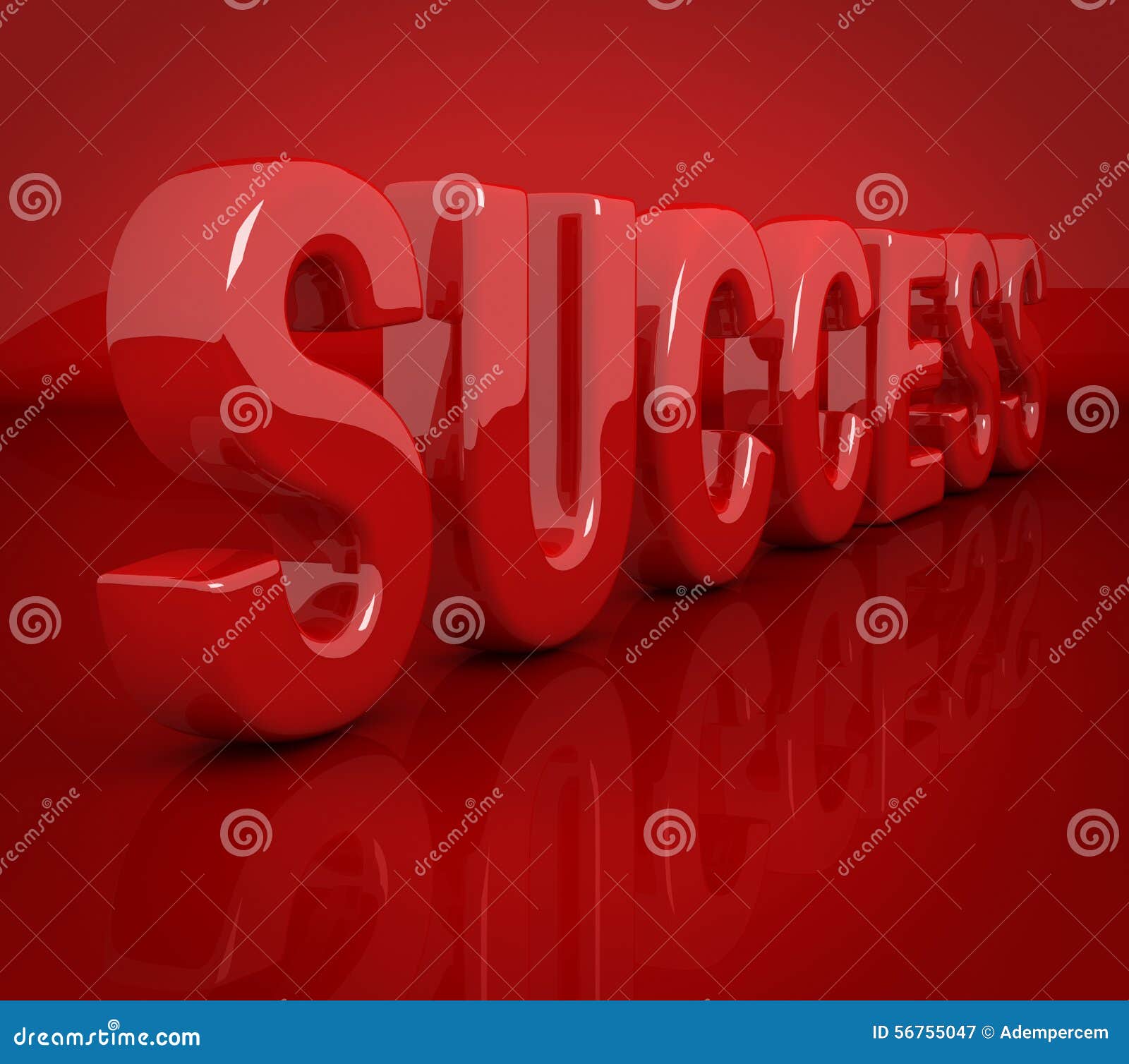 Success Text on Red Background Stock Illustration - Illustration of ...