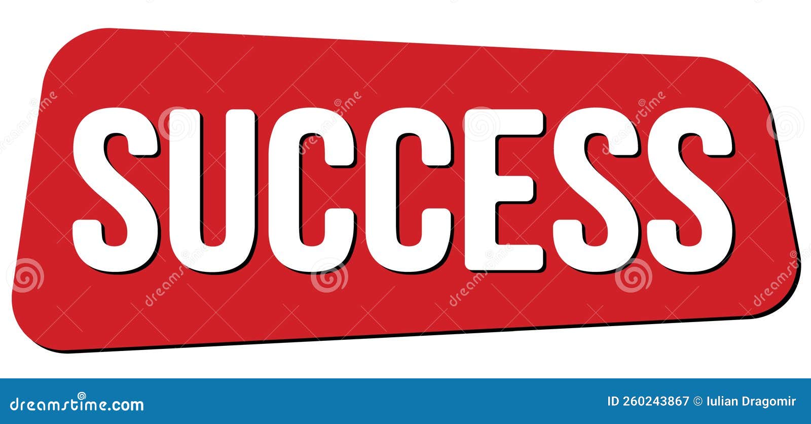 SUCCESS Text on Red Trapeze Stamp Sign Stock Illustration ...