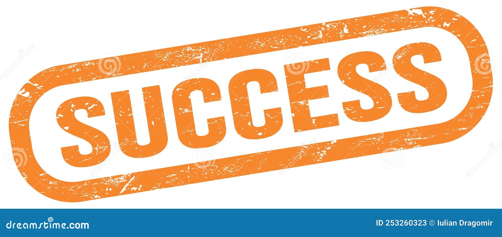 SUCCESS, Text Written on Orange Stamp Sign Stock Illustration ...