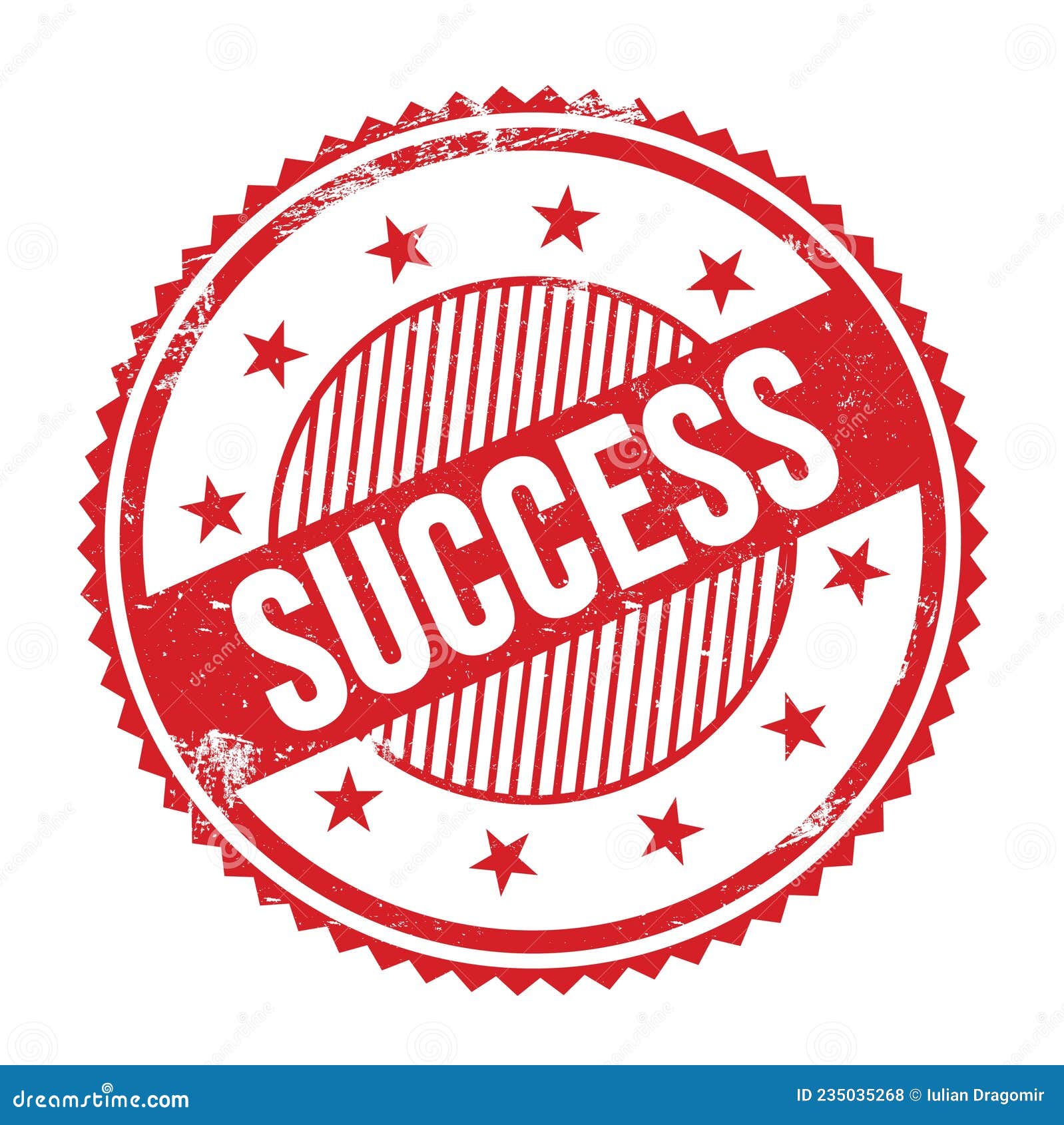 SUCCESS Text Written on Red Grungy Round Stamp Stock Illustration ...