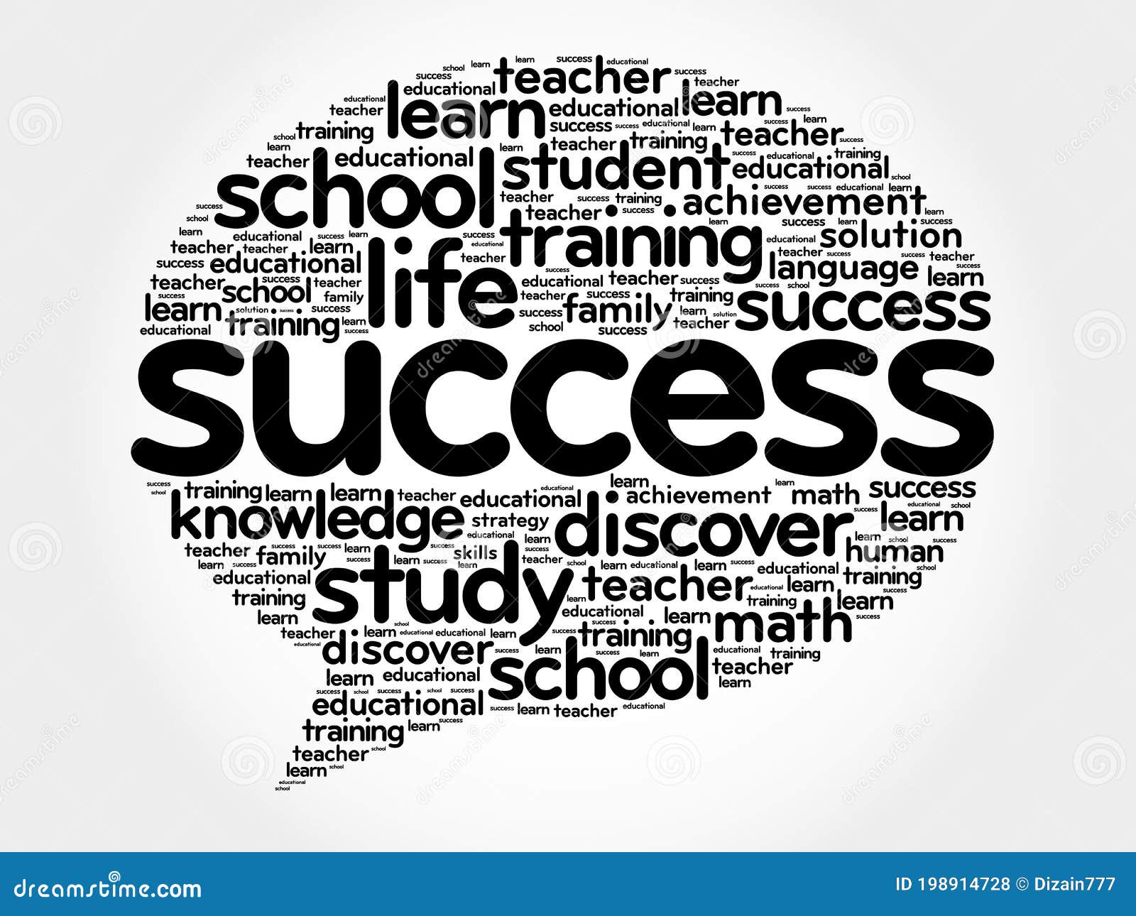 Success Think Bubble Word Cloud Stock Illustration - Illustration of ...