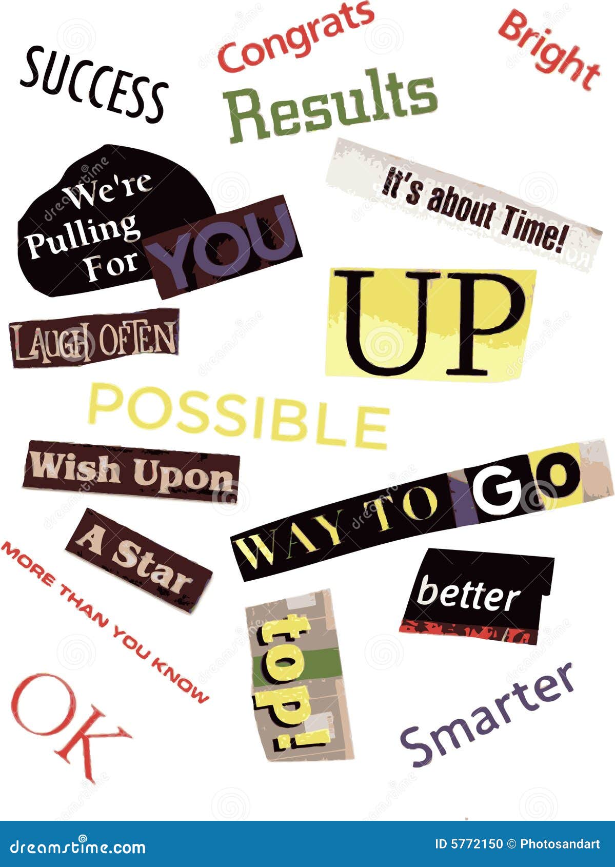 Success Thinking Word Collage Stock Illustration - Illustration of ...