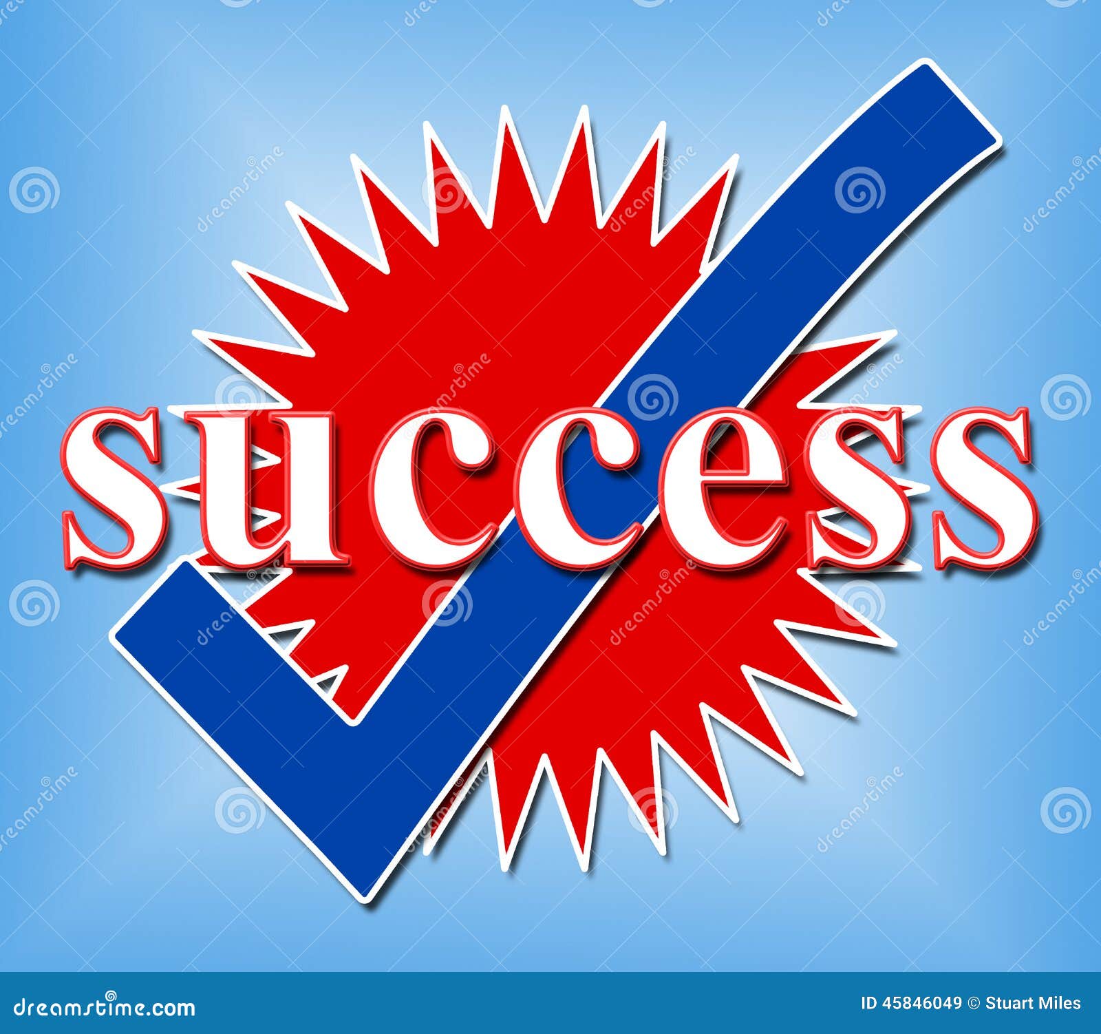 Success Tick Means Resolution Victor and Yes Stock Illustration ...