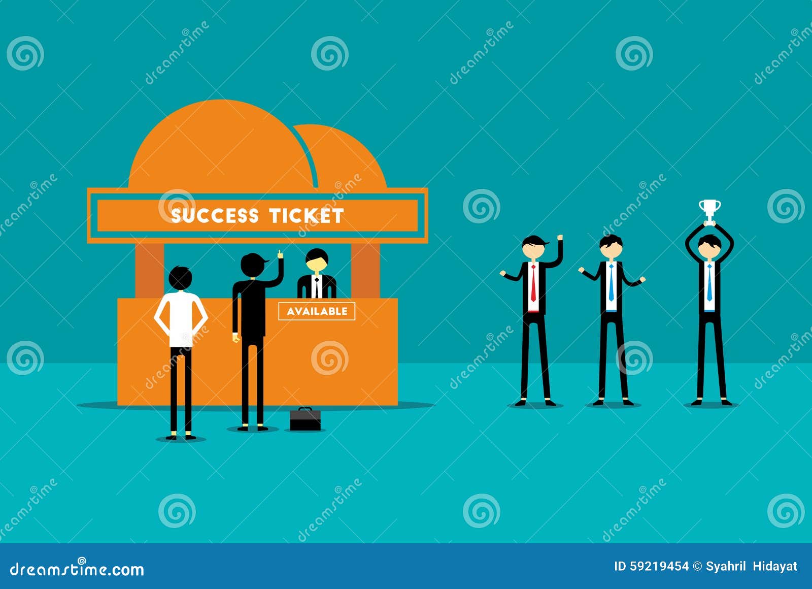 Ticket To Success Raffle Roll Achieve Goal Mission Objective Stock ...
