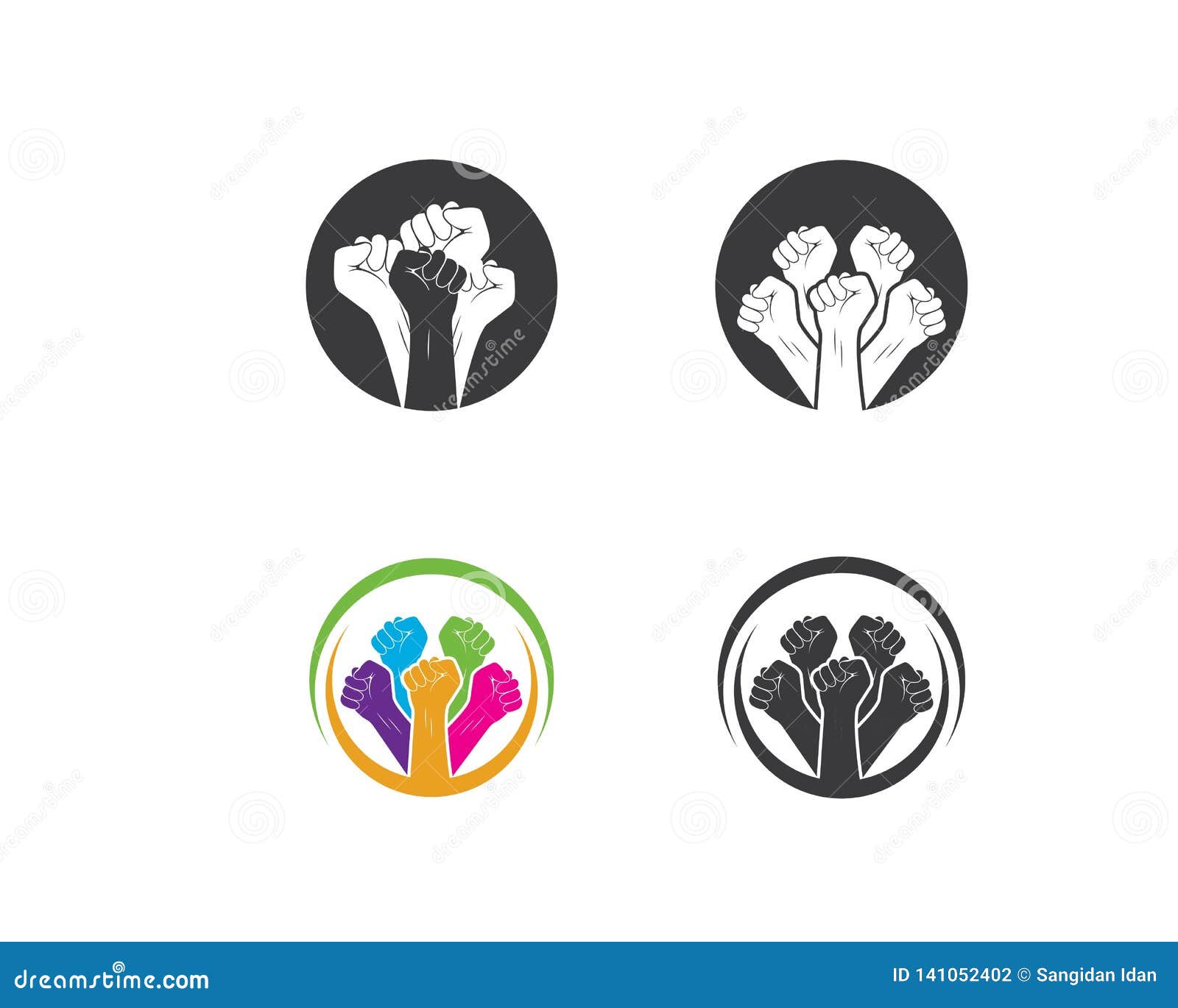 Success,togetherness Hand Icon Logo Vector Stock Vector - Illustration ...
