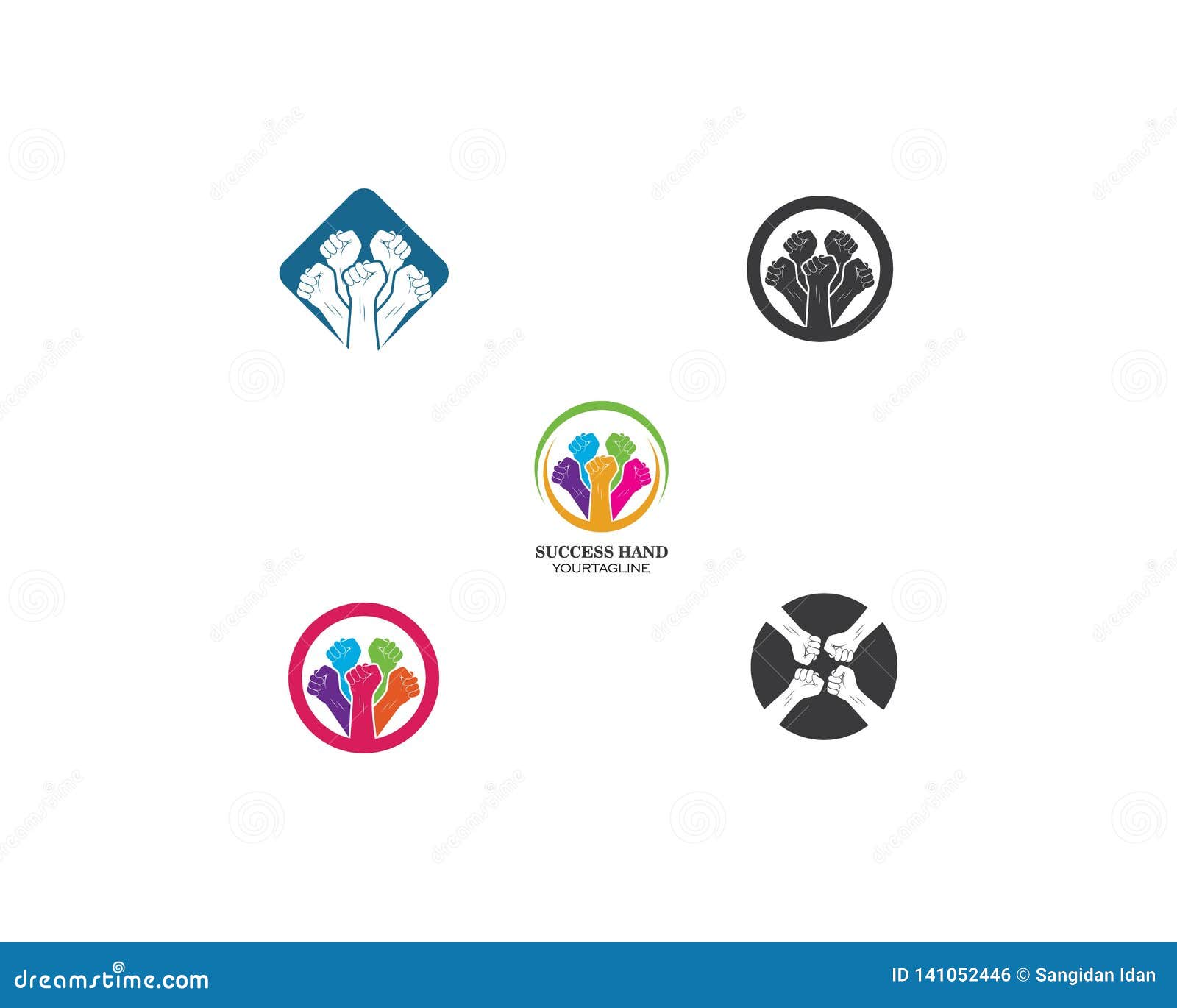 Success,togetherness Hand Icon Logo Vector Stock Vector - Illustration ...