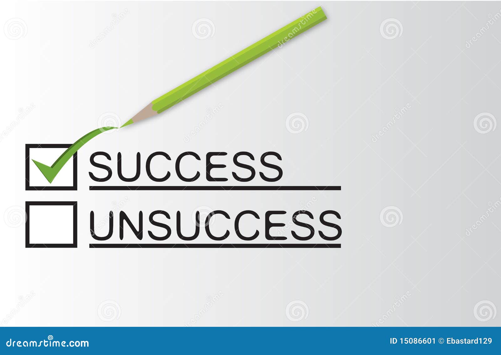 Success unsuccess check stock vector. Illustration of green - 15086601