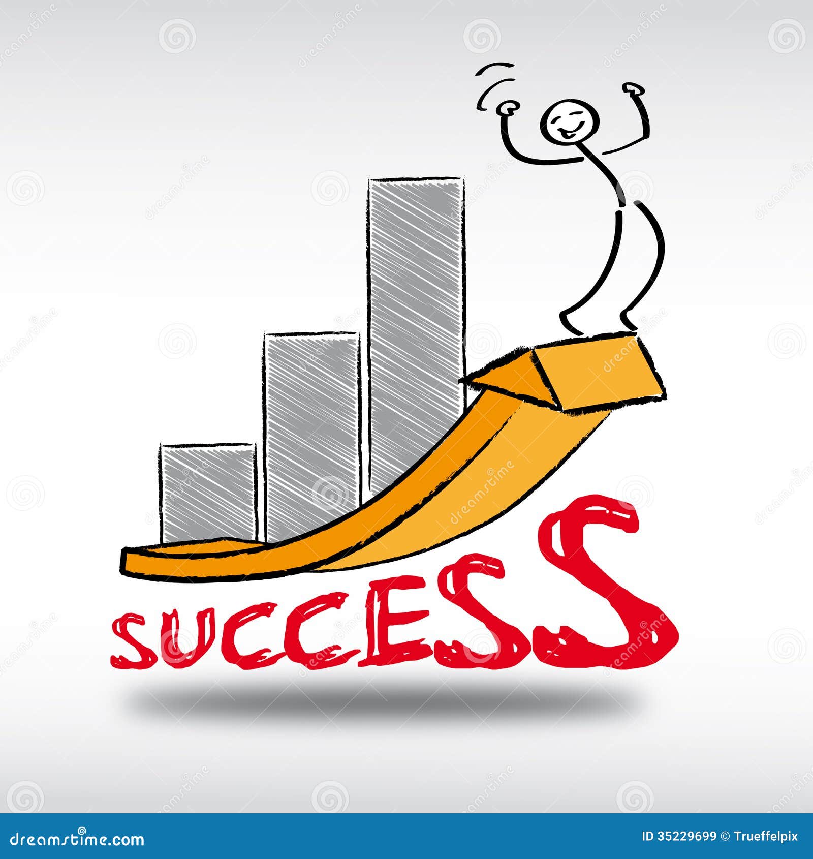 Success, upturn, growth stock illustration. Illustration of orientation ...