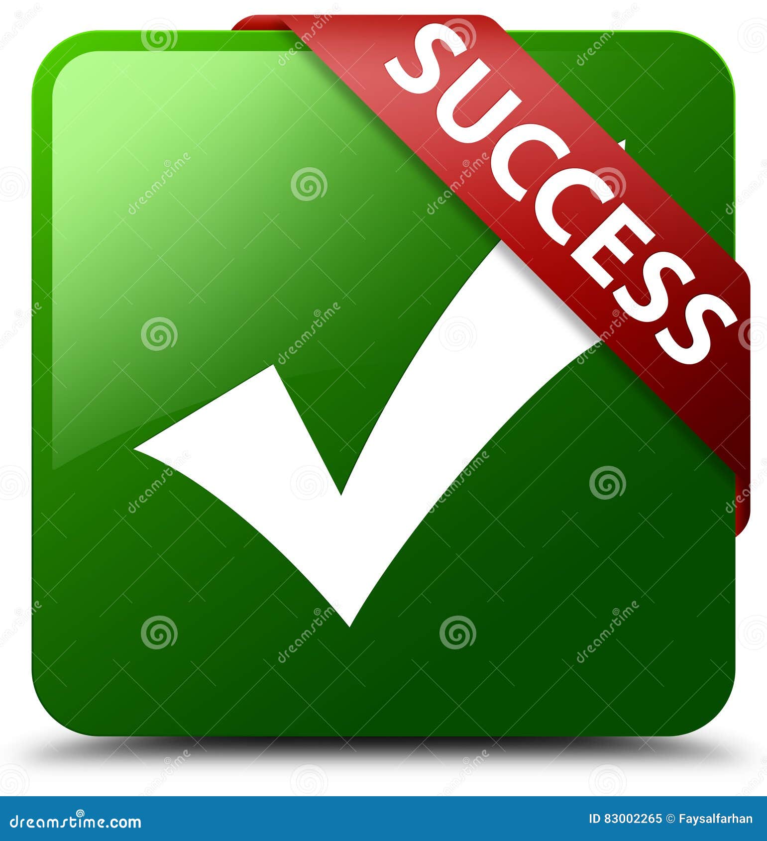 Success Validate Icon Green Square Button Stock Illustration ...