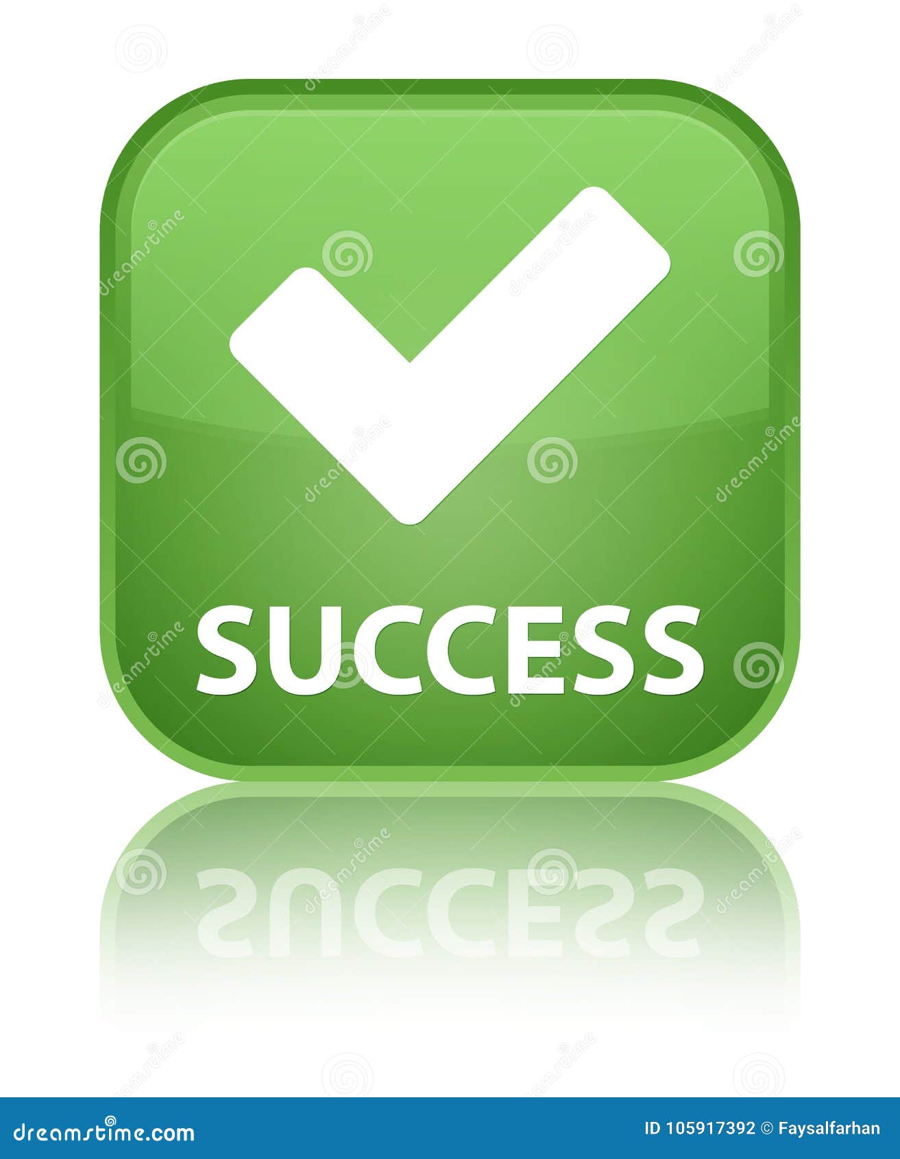 Success (validate Icon) Special Soft Green Square Button Stock ...