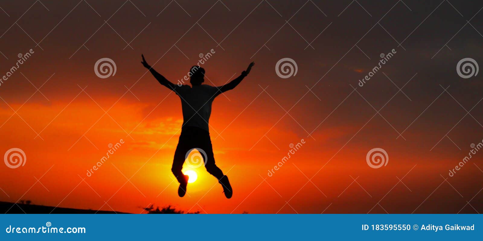 Success Victory Pose Sunset Pose Stock Photo - Image of success, sunset ...