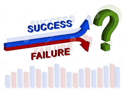 Success vs. Failure stock vector. Illustration of symbol - 10151971