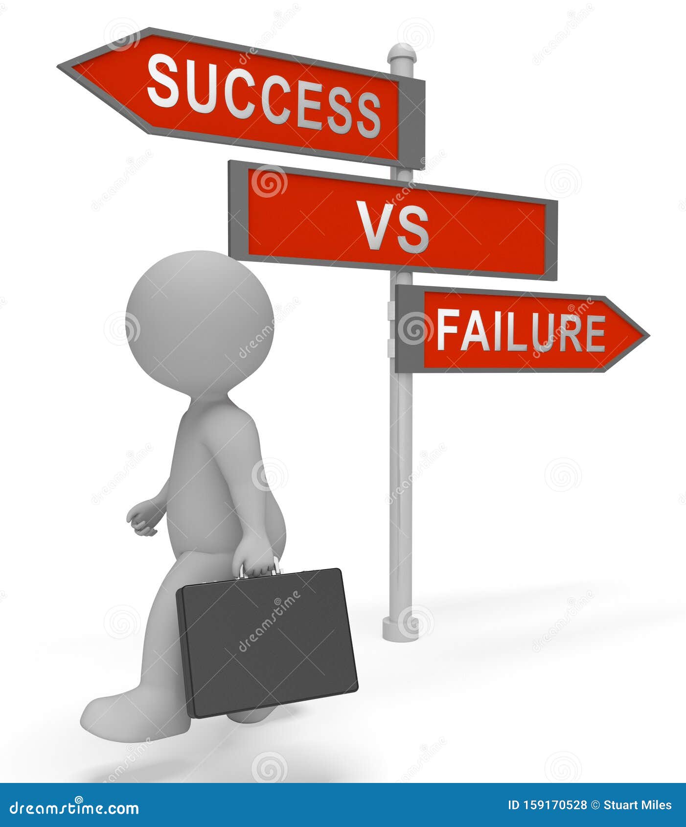 Success Vs Failure Concept Sign Depicts Achievement Versus Problems ...