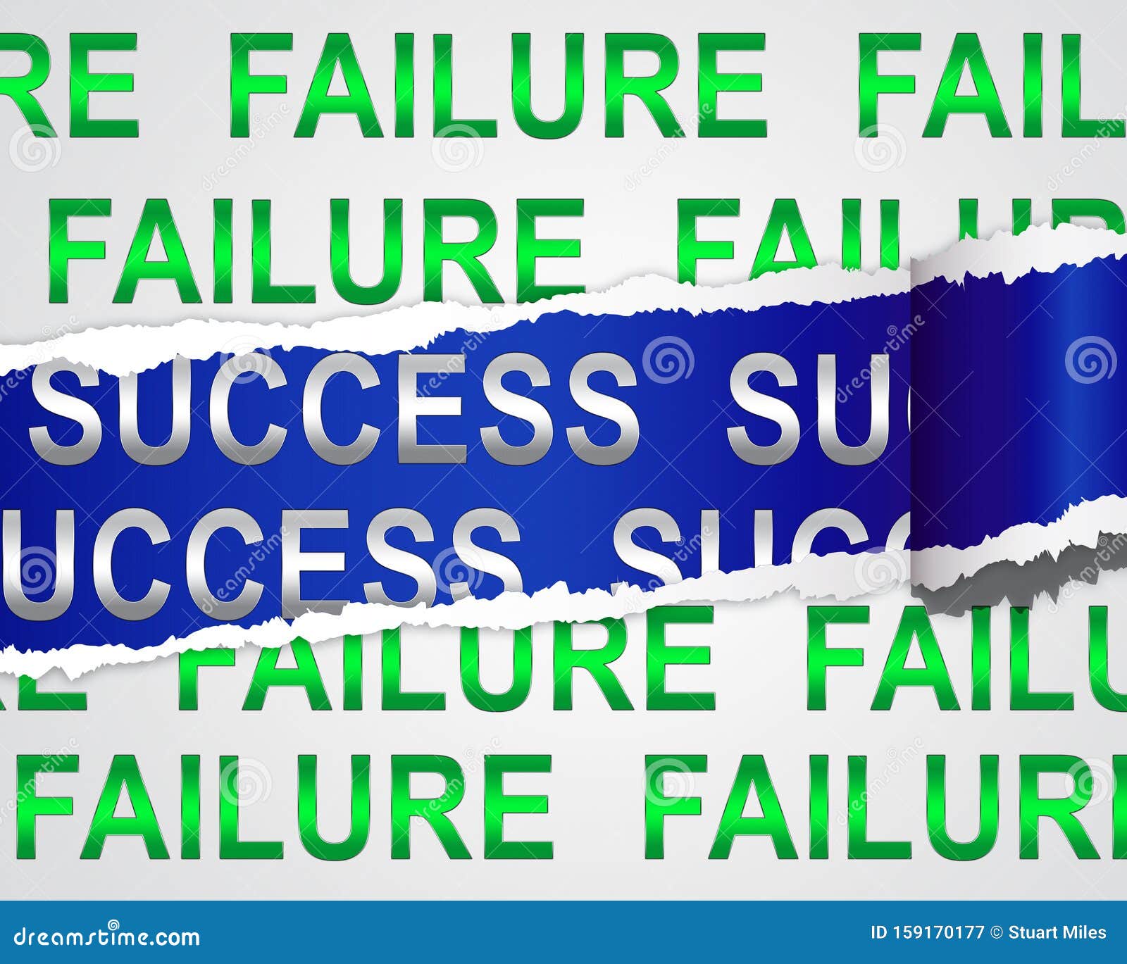 Success Vs Failure Concept Words Depicts Achievement Versus Problems ...