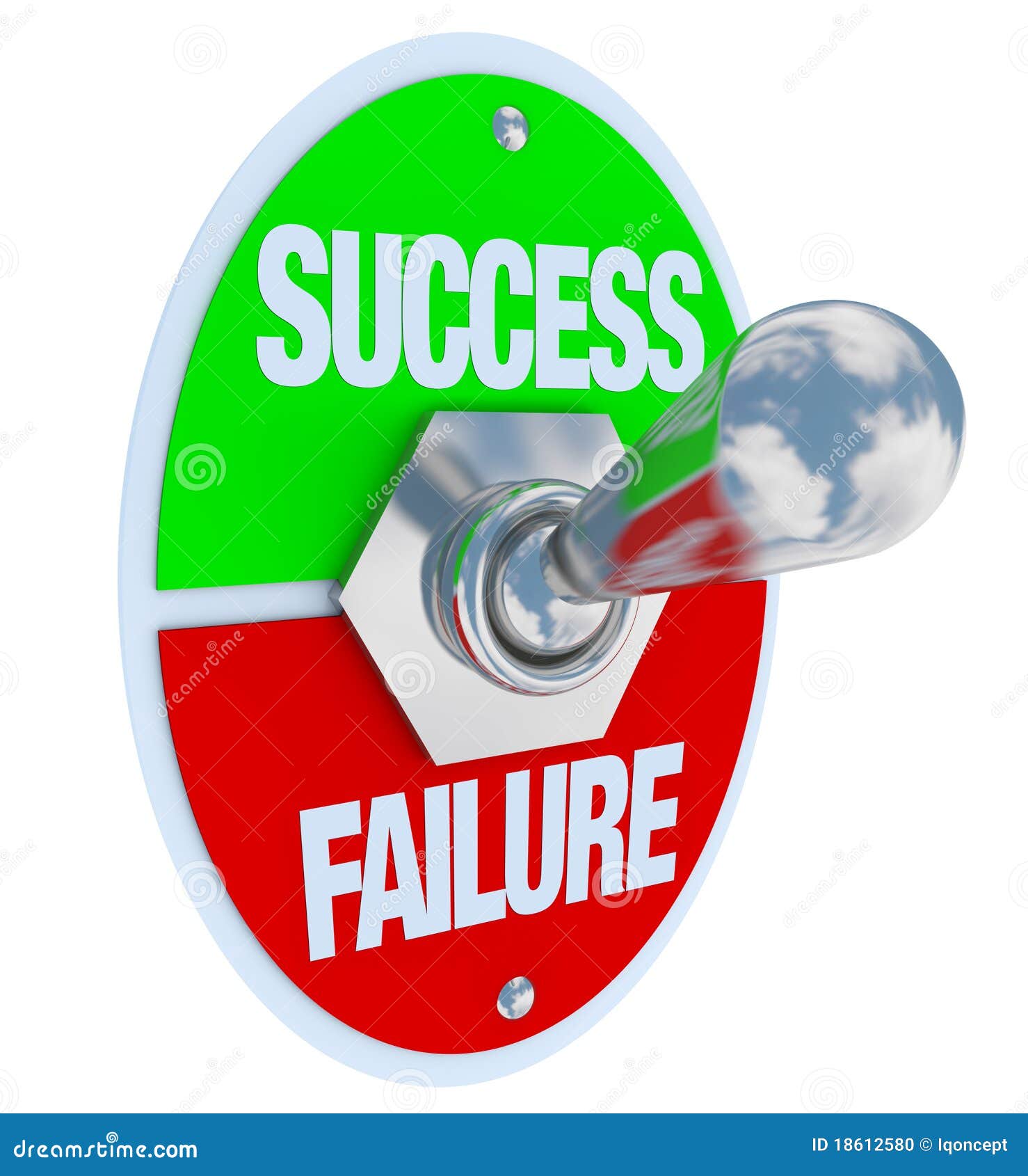 Success Vs Failure - Toggle Switch Stock Illustration - Illustration of ...