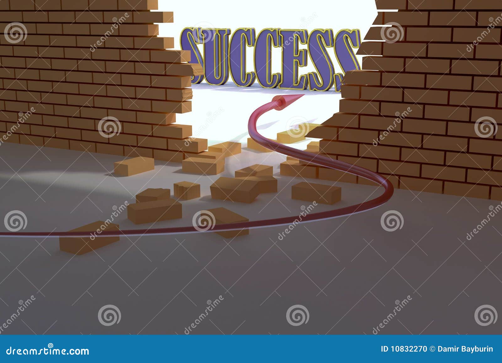 Success wall stock illustration. Illustration of line - 10832270