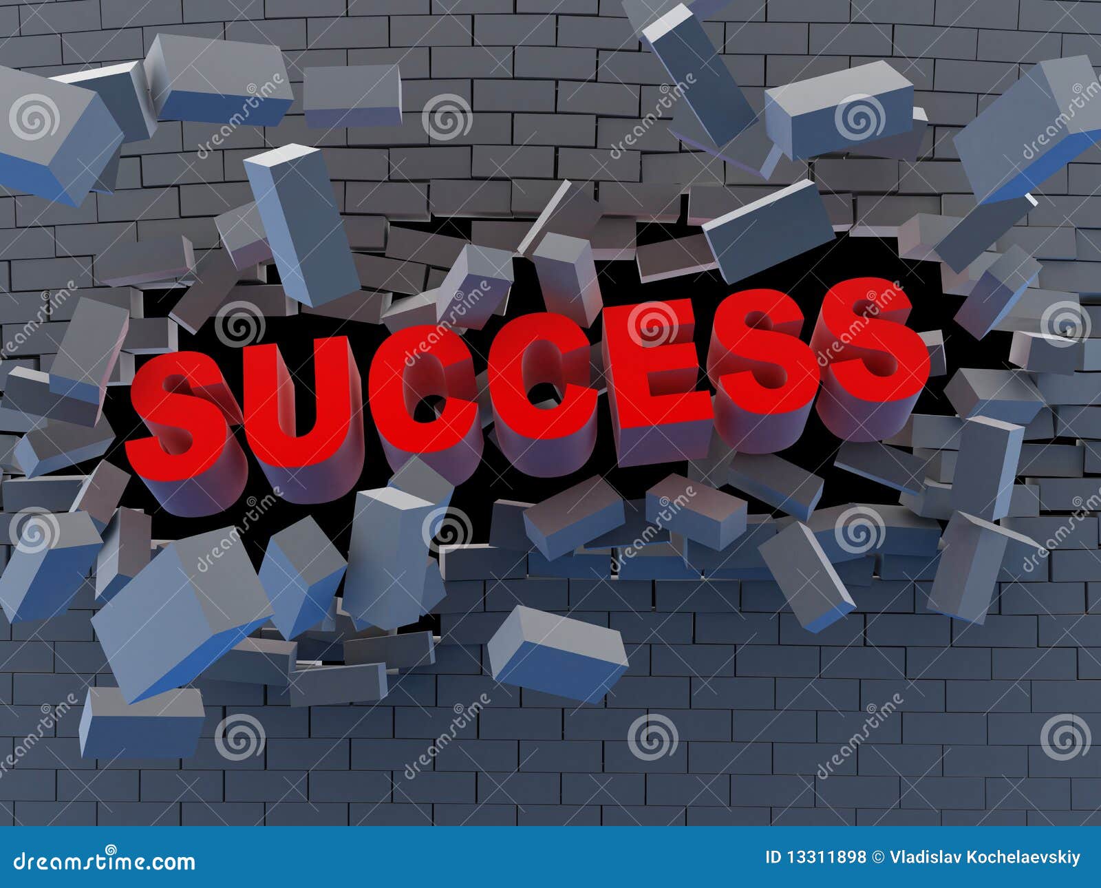 Success and wall stock illustration. Illustration of conceptual - 13311898