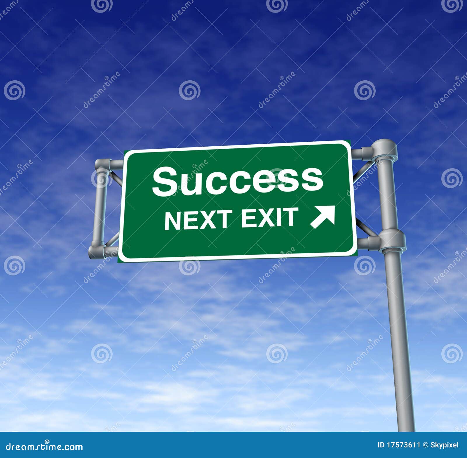 Success Win Freeway Exit Sign Highway Street Symbo Stock Image - Image ...