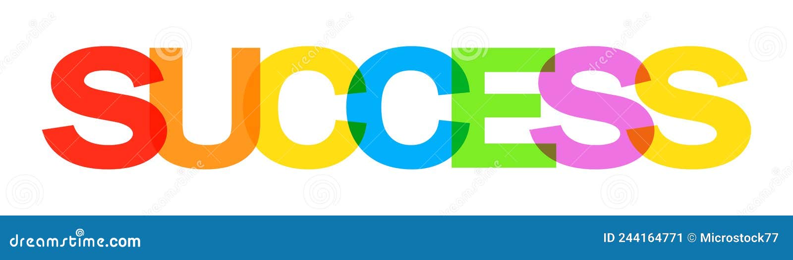 Success Word Banner Multicolor, Vector Illustration Stock Vector ...