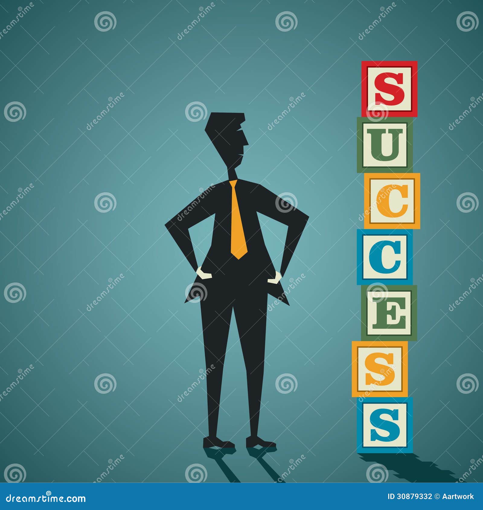Success word block stock vector. Illustration of character - 30879332