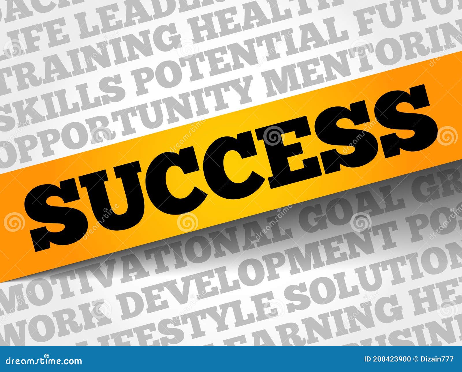 Success word cloud stock illustration. Illustration of grow - 200423900