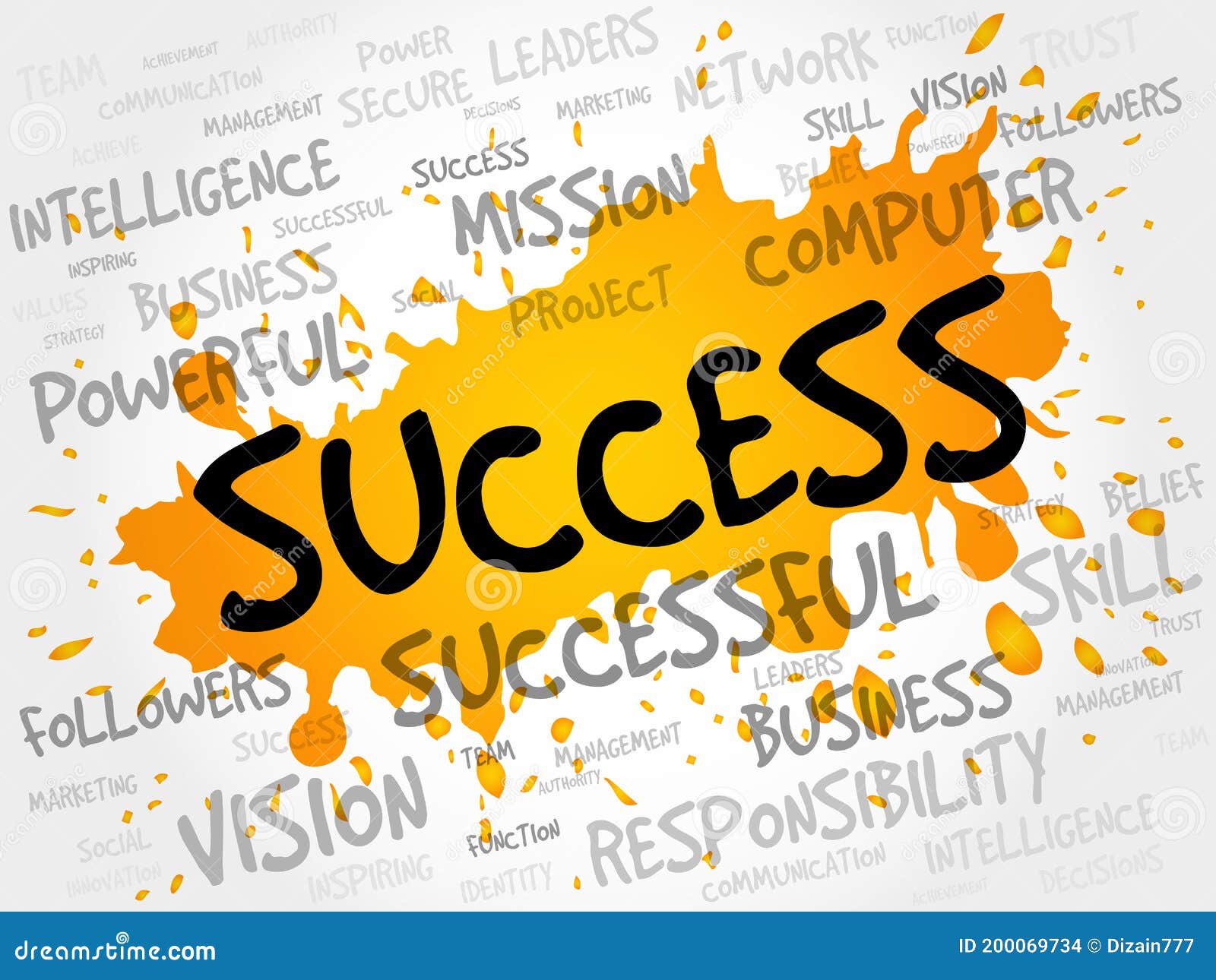 SUCCESS word cloud stock illustration. Illustration of company - 200069734