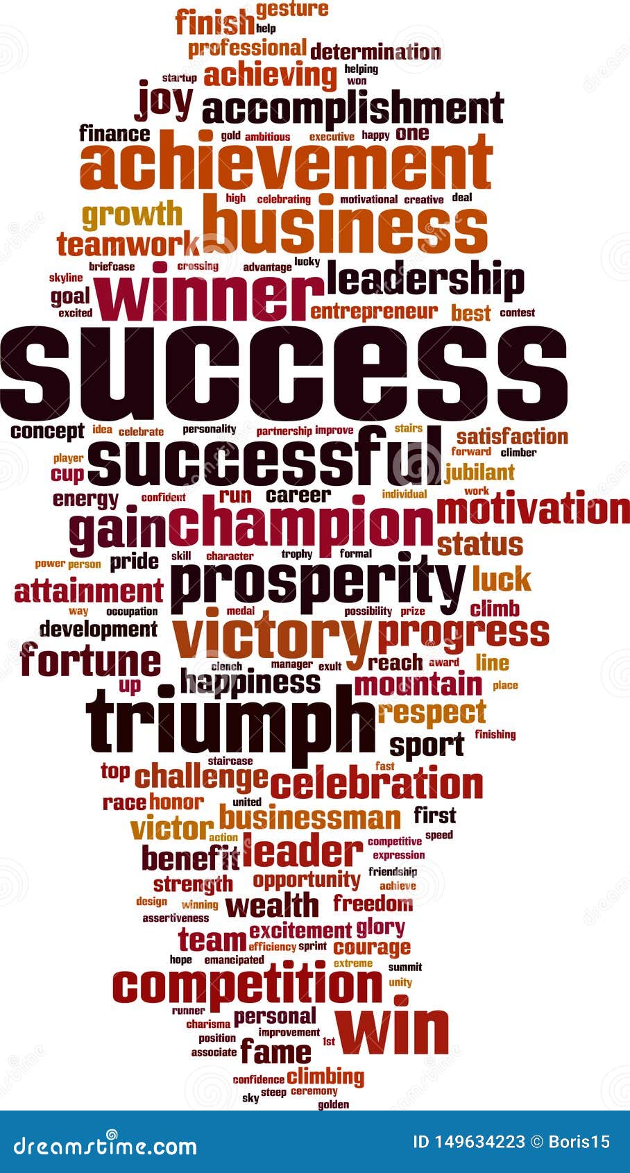 Success word cloud stock vector. Illustration of word - 149634223