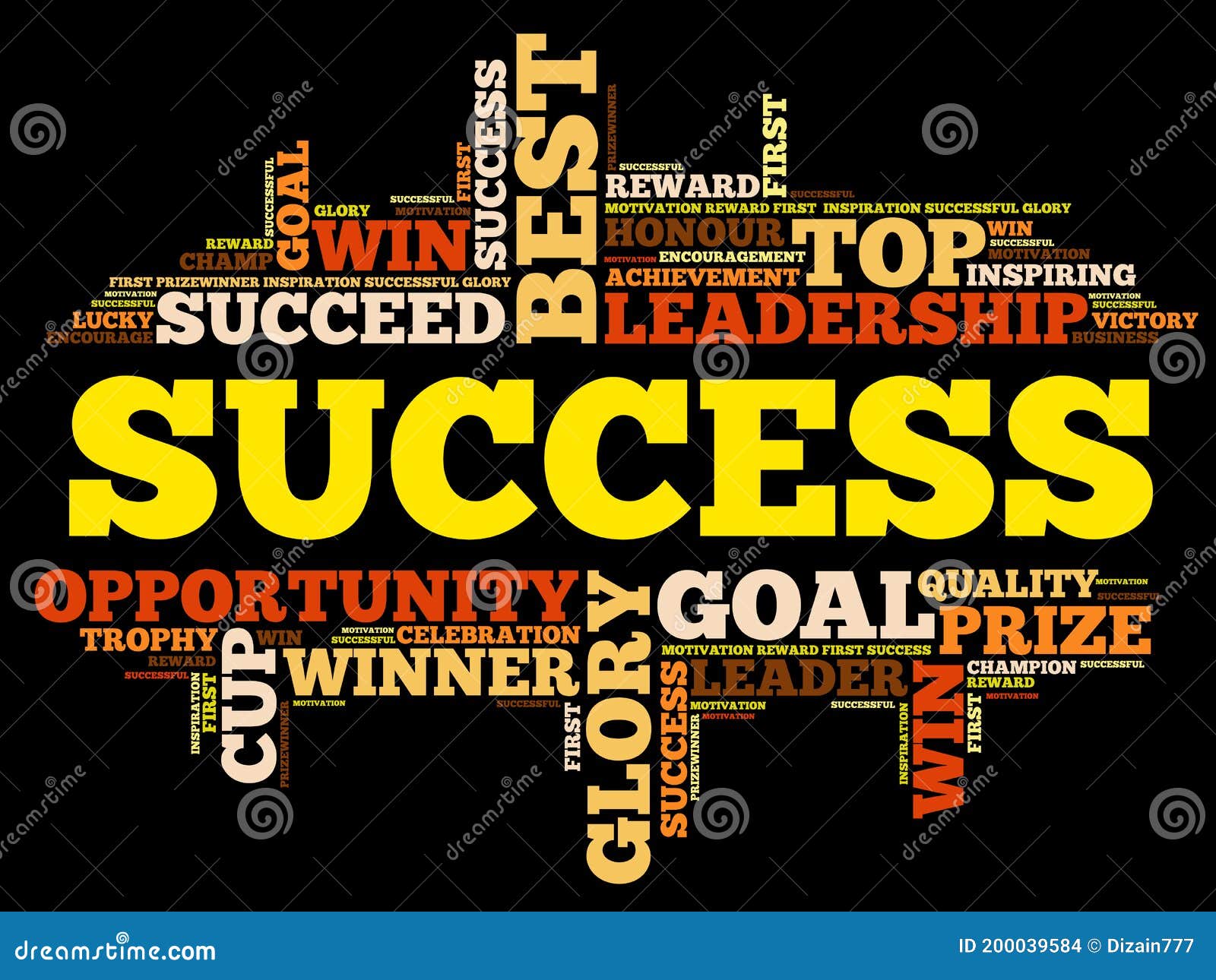 Success word cloud stock illustration. Illustration of completion ...