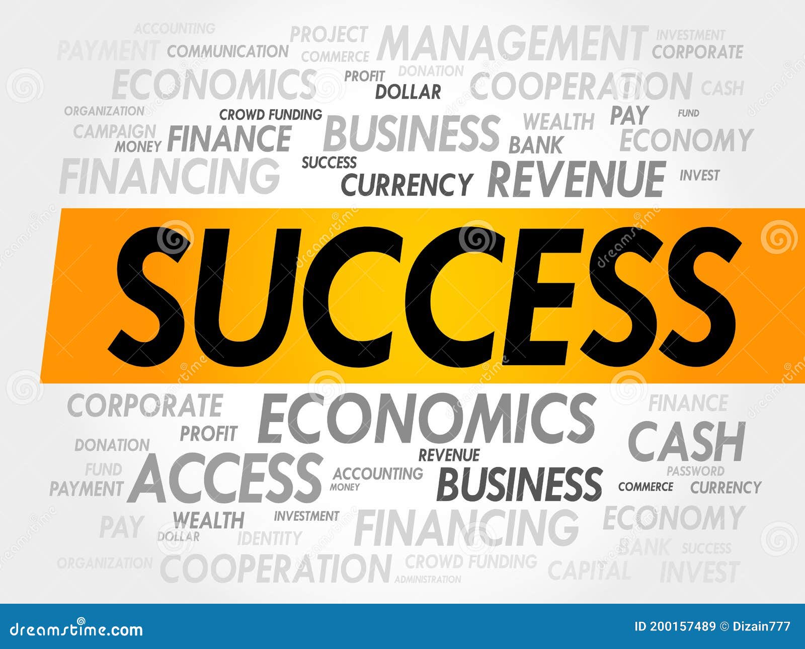 SUCCESS word cloud stock illustration. Illustration of plan - 200157489