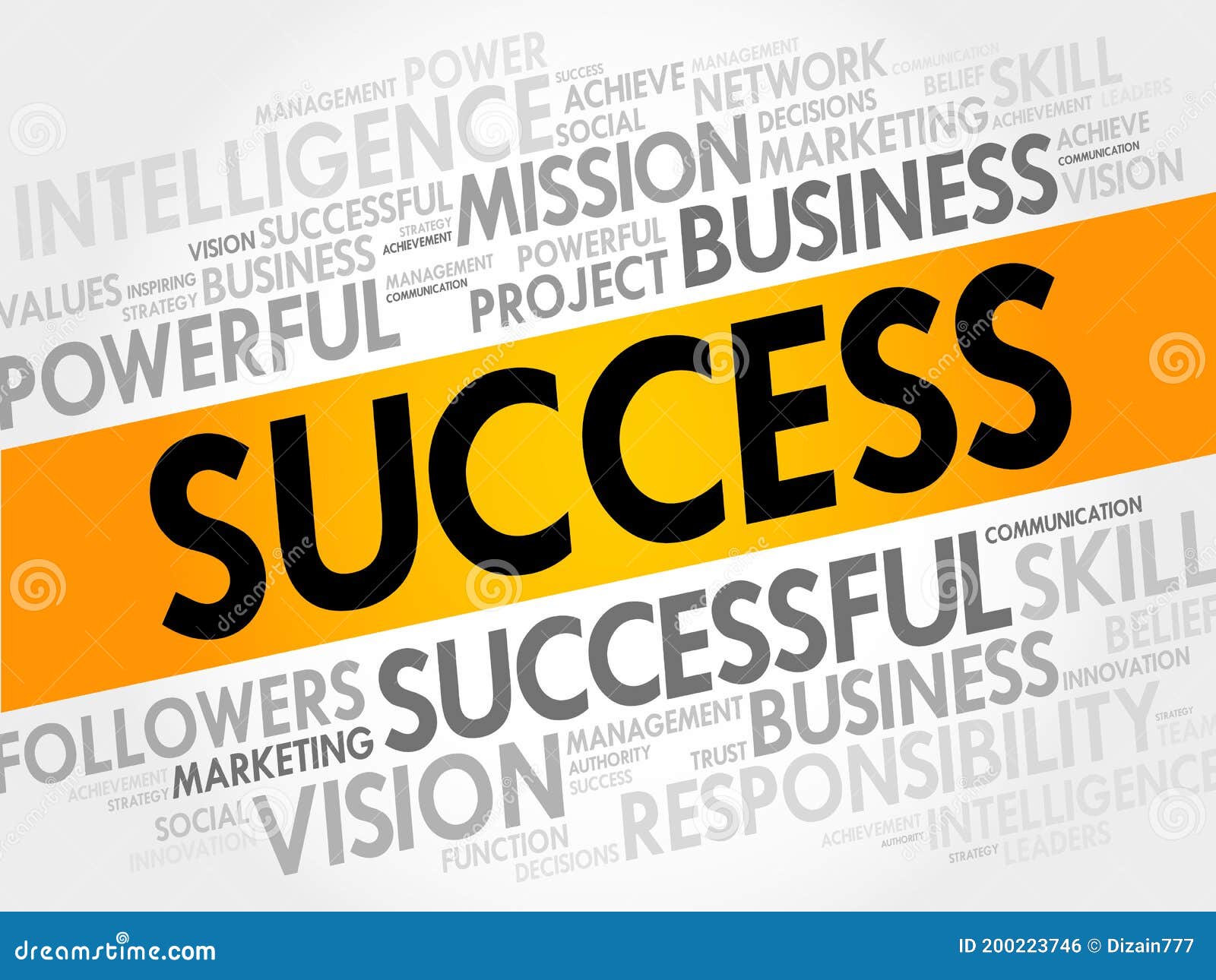 SUCCESS word cloud stock illustration. Illustration of competition ...