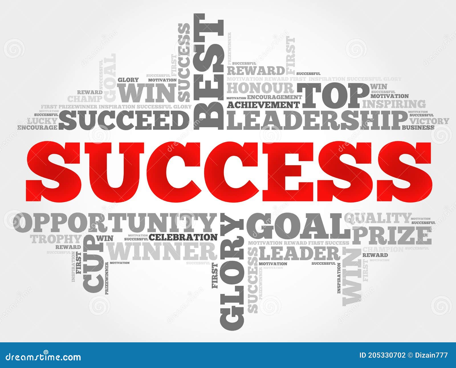 Success word cloud stock photo. Image of time, cloud - 205330702