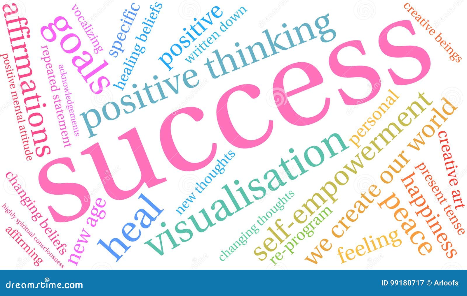 Success Word Cloud stock vector. Illustration of happiness - 99180717