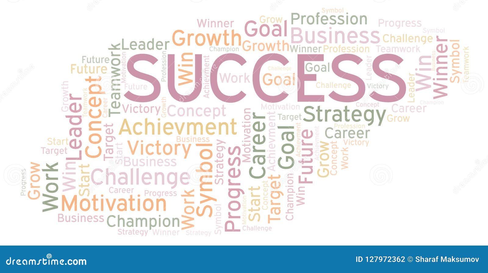 Success word cloud. stock illustration. Illustration of cloud - 127972362