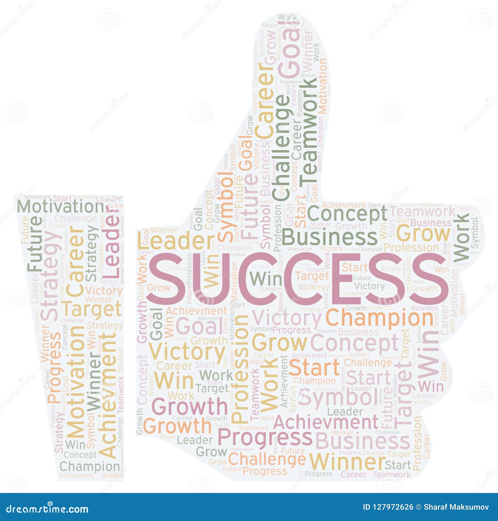 Success word cloud. stock illustration. Illustration of collage - 127972626