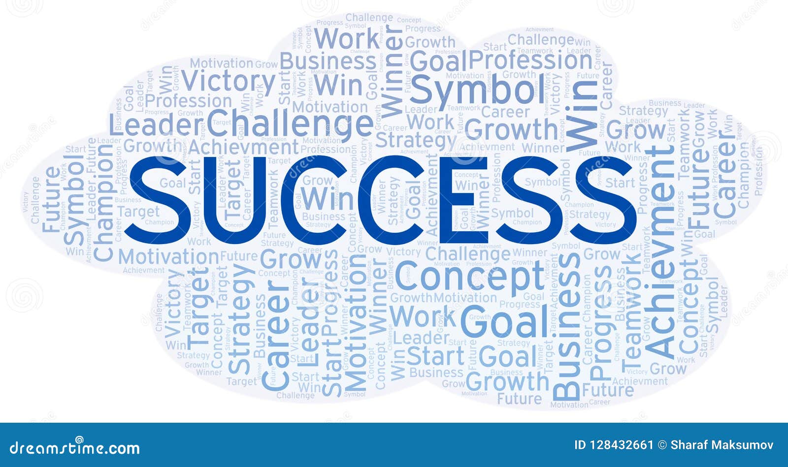 Success word cloud. stock illustration. Illustration of challenge ...