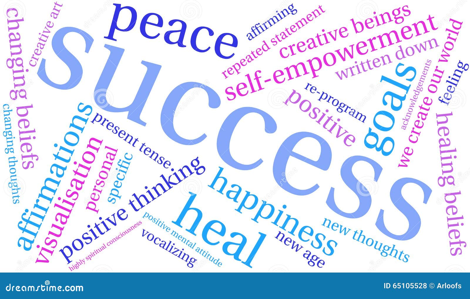 Success Word Cloud stock vector. Illustration of goals - 65105528