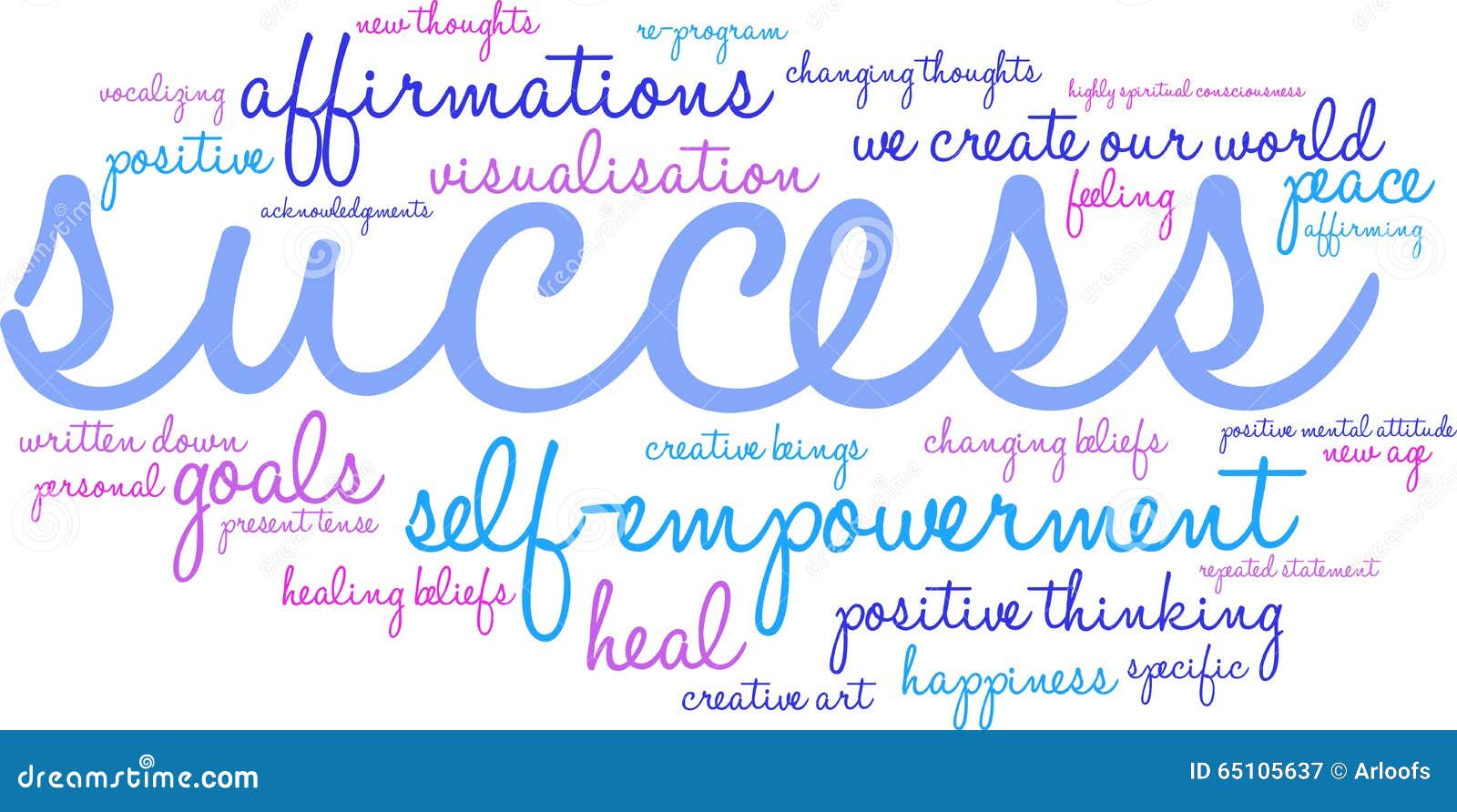 Success Word Cloud stock vector. Illustration of positive - 65105637