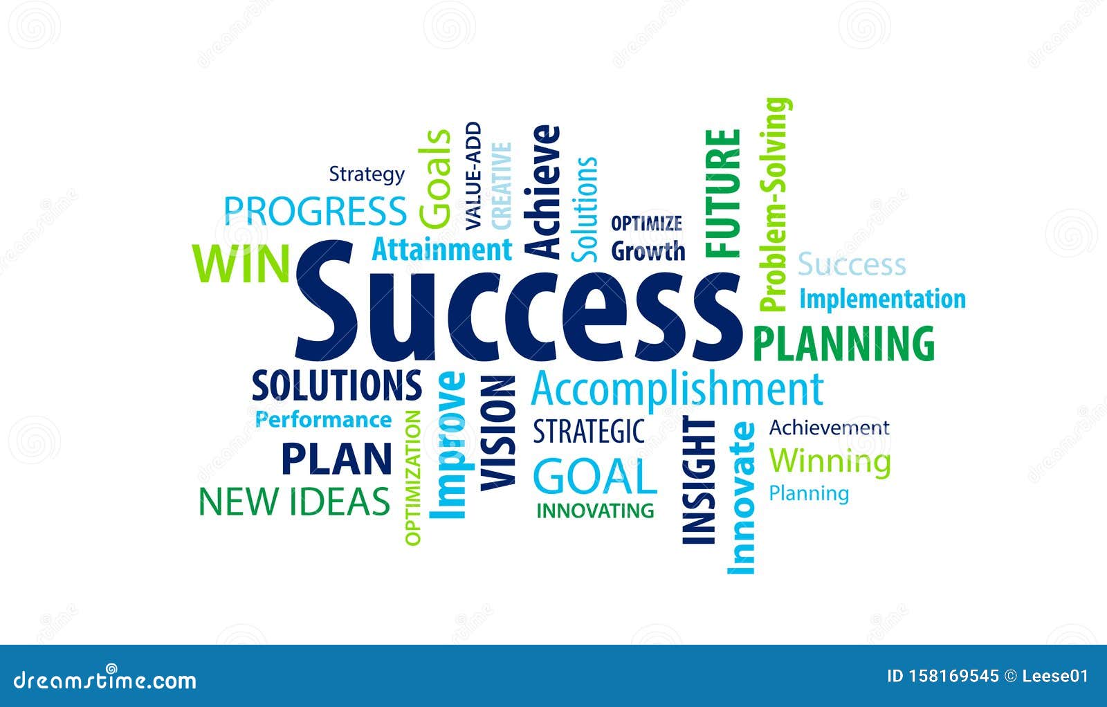 Success Word Cloud stock vector. Illustration of vector - 158169545