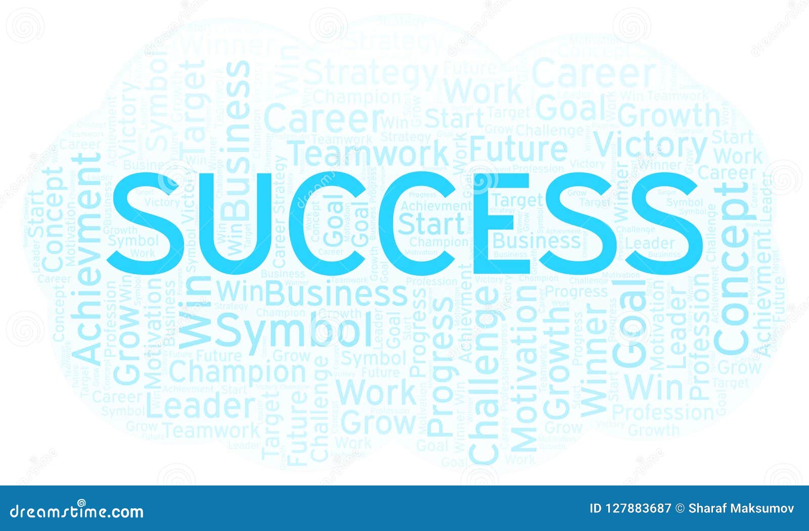 Success word cloud. stock illustration. Illustration of progress ...