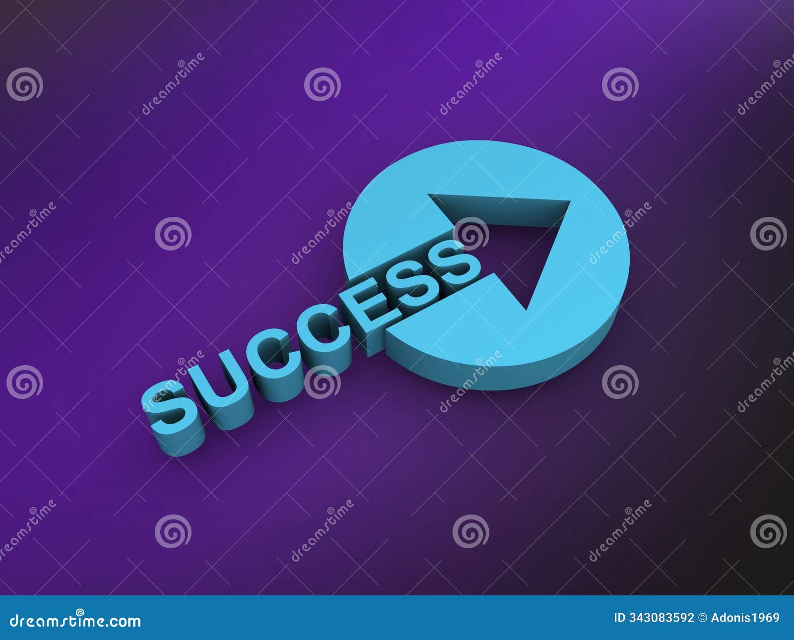 Success Word Direction on Purple Stock Illustration - Illustration of ...